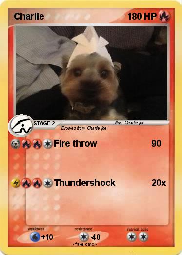 Pokémon Charlie 1007 1007 - Fire throw - My Pokemon Card