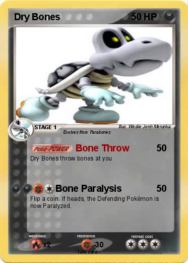 Pokémon Dry Bones 205 205 - Bone Throw - My Pokemon Card