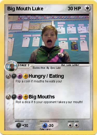 Pokémon Big Mouth Luke - Hungry / Eating - My Pokemon Card