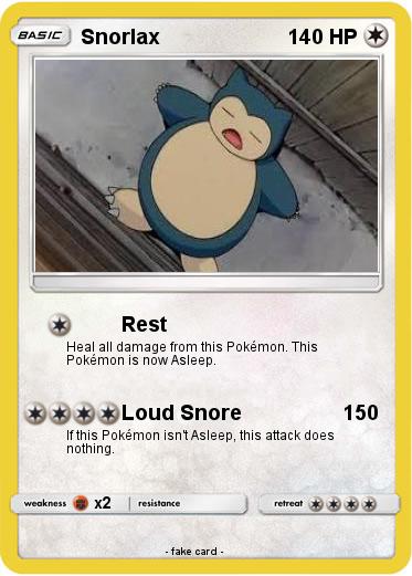 Pokémon Snorlax 967 967 - Rest - My Pokemon Card