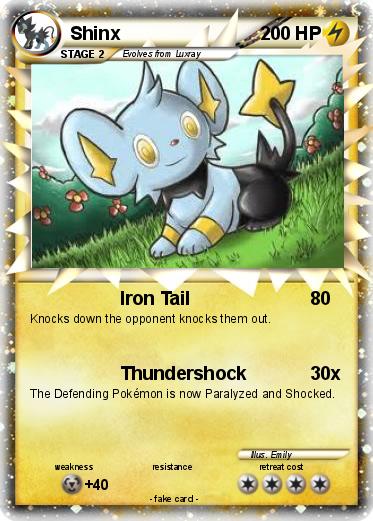 Pokémon Shinx 40 40 - Iron Tail - My Pokemon Card