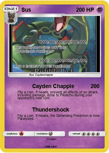 Pokémon Sus 288 288 - Cayden Chapple - My Pokemon Card