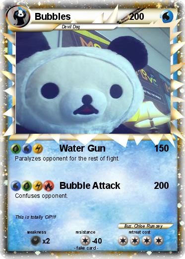 Pokémon Bubbles 248 248 - Water Gun - My Pokemon Card