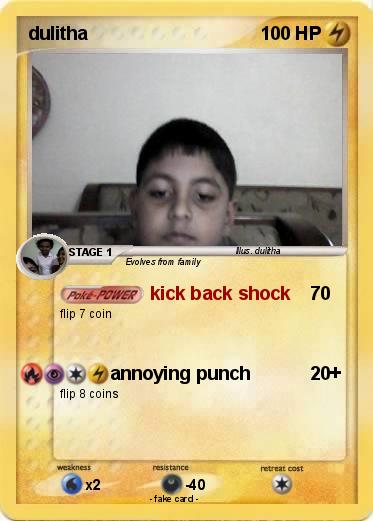 Pokémon dulitha - kick back shock - My Pokemon Card
