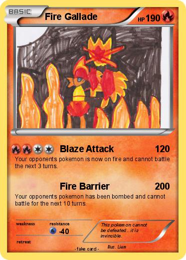Pokémon Fire Gallade 1 1 - Blaze Attack - My Pokemon Card