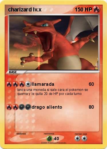 Pokémon charizard lv x 22 22 - llamarada - My Pokemon Card