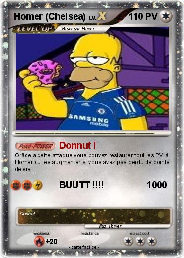 Pokémon Homer Chelsea 1 1 - Donnut ! - Ma carte Pokémon