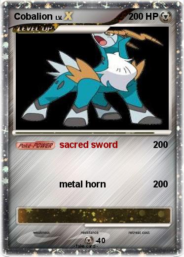Pokémon Cobalion 248 248 - sacred sword - My Pokemon Card