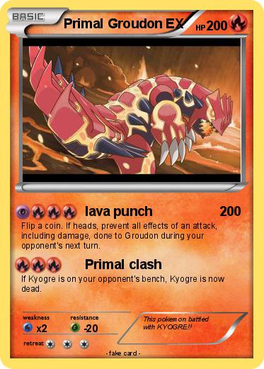 Pokémon Primal Groudon EX 96 96 - lava punch - My Pokemon Card