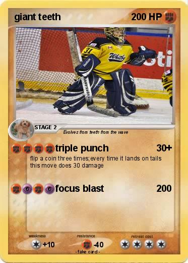 Pokémon giant teeth - triple punch - My Pokemon Card