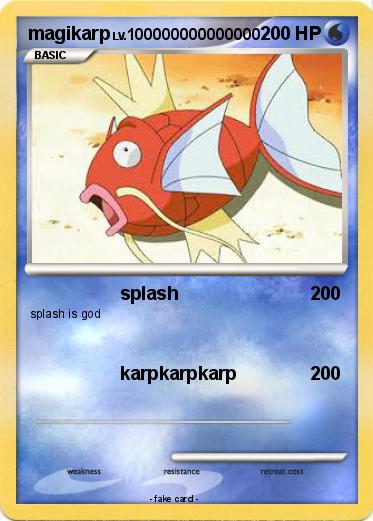 Pokémon magikarp 1154 1154 - splash - My Pokemon Card