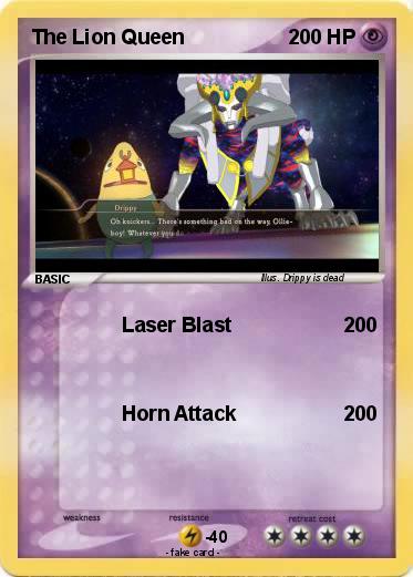 Pokémon The Lion Queen - Laser Blast - My Pokemon Card