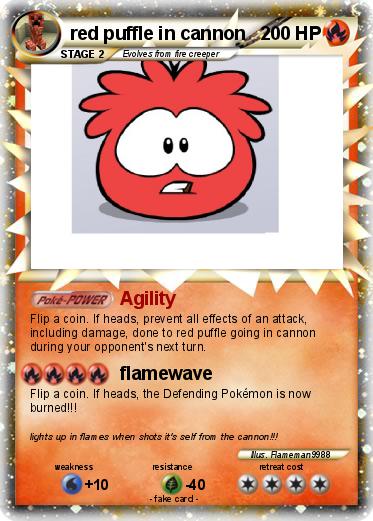 Pokémon red puffle in cannon - Agility - My Pokemon Card