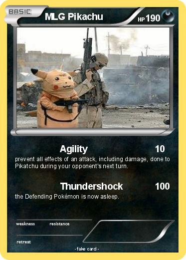 Pokémon MLG Pikachu 70 70 - Agility - My Pokemon Card