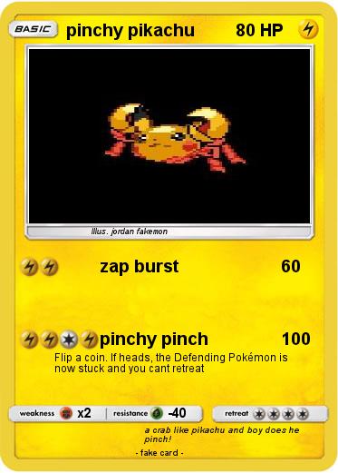 Pokémon pinchy pikachu - zap burst - My Pokemon Card
