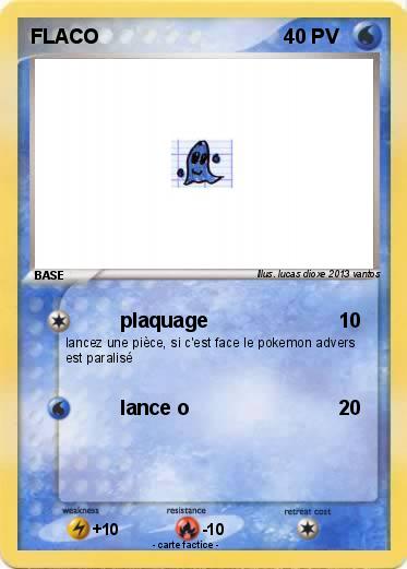Pokémon FLACO 3 3 - plaquage - Ma carte Pokémon