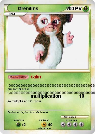 Pokémon Gremlins 31 31 - calin - Ma carte Pokémon