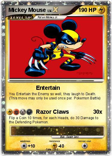 Pokémon Mickey Mouse 129 129 - Entertain - My Pokemon Card