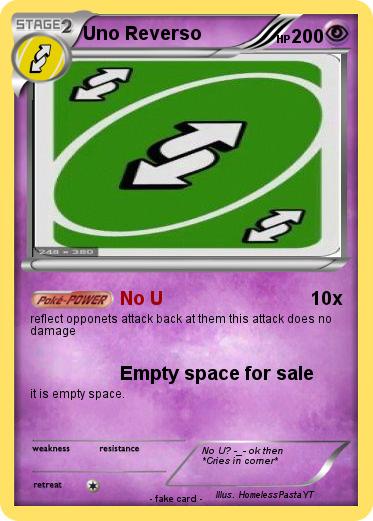 Pokémon Uno Reverso - No U - My Pokemon Card