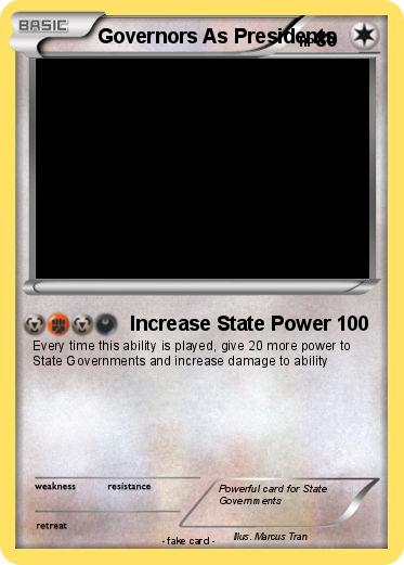 Pokémon Governors As Presidents - Increase State Power - My Pokemon Card