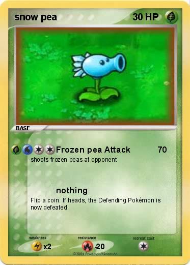 Pokémon snow pea - Frozen pea Attack - My Pokemon Card