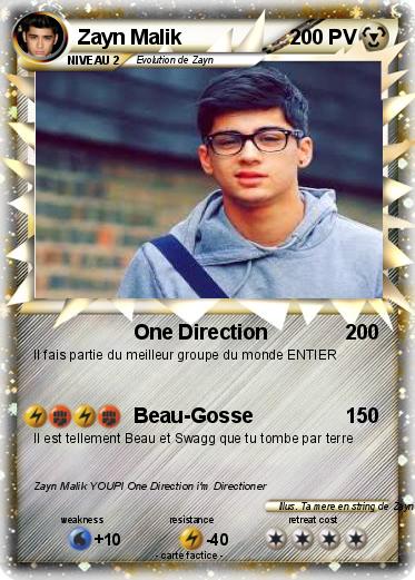 Pokémon Zayn Malik 54 54 - One Direction - Ma carte Pokémon