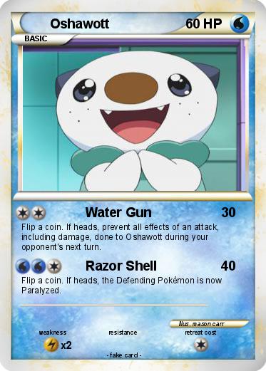 Pokémon Oshawott 878 878 - Water Gun - My Pokemon Card