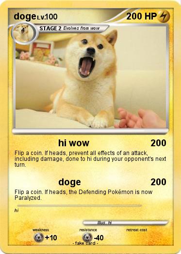 Pokémon doge 2520 2520 - hi wow - My Pokemon Card