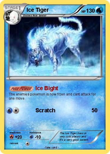 Pokémon Ice Tiger 11 11 - Ice Bight - My Pokemon Card