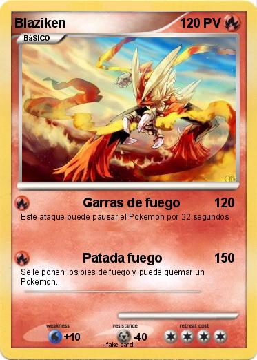 Pokémon Blaziken 950 950 - Garras de fuego - Mi carta pokémon