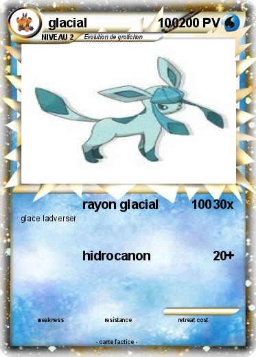 Pokémon glacial 100 100 - rayon glacial 100 - Ma carte Pokémon