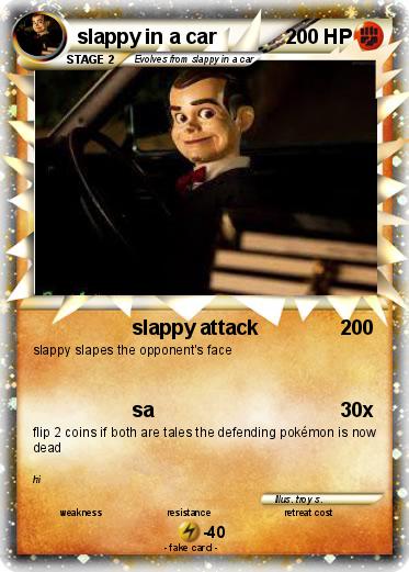 Pokémon slappy in a car - slappy attack - My Pokemon Card