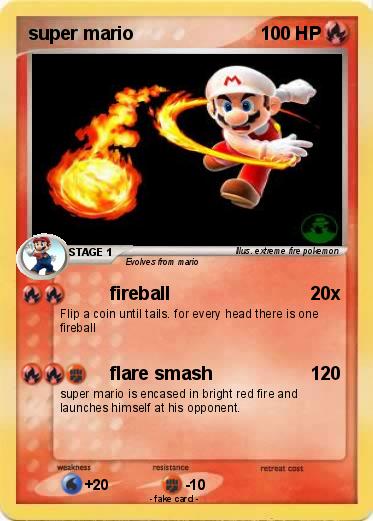 Pokémon super mario 671 671 - fireball - My Pokemon Card