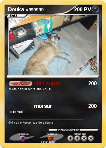 Pokémon Douka - chi1 super - Ma carte Pokémon