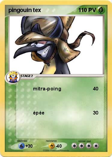 Pokémon pingouin tex - mitra-poing - Ma carte Pokémon