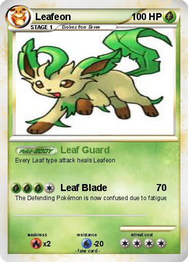 Pokémon Leafeon 333 333 - Leaf Guard - My Pokemon Card