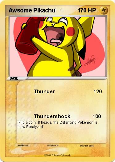 Pokémon Awsome Pikachu 1 1 1 - Thunder 120 - My Pokemon Card