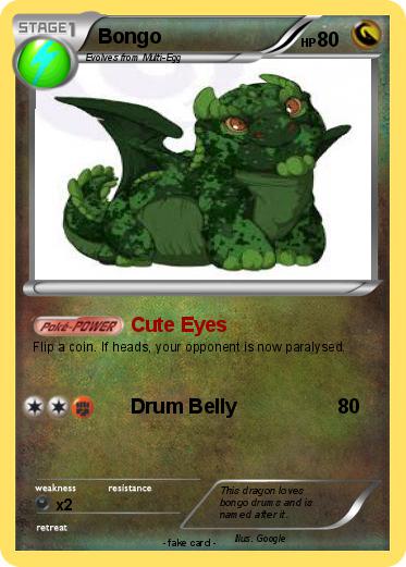 Pokémon Bongo 40 40 - Cute Eyes - My Pokemon Card