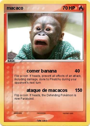 Pokémon macaco 6 6 - comer banana - My Pokemon Card