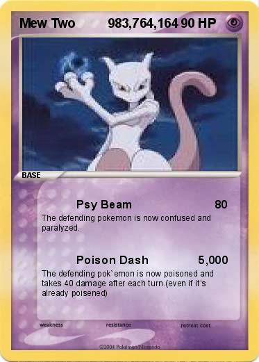 Pokémon Mew Two 983 764 164 164 - Psy Beam - My Pokemon Card
