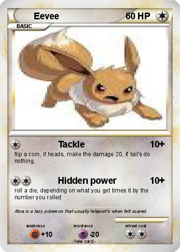 Pokémon Eevee 795 795 - Tackle - My Pokemon Card