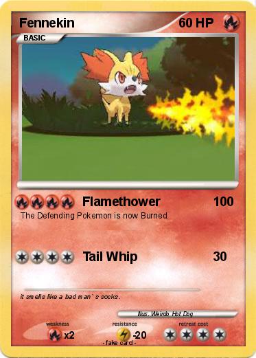 Pokémon Fennekin 213 213 - Flamethower - My Pokemon Card