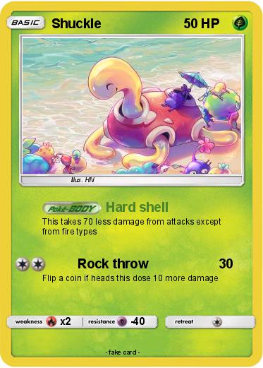Pokémon Shuckle 100 100 - Hard shell - My Pokemon Card