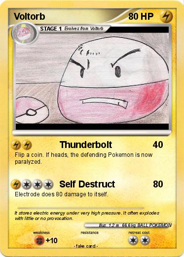 Pokémon Voltorb 66 66 - Thunderbolt - My Pokemon Card