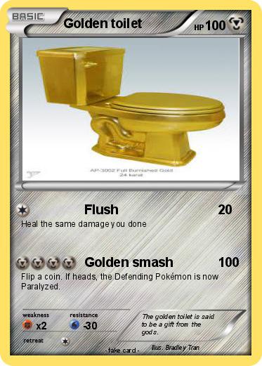 Pokémon Golden toilet 5 5 - Flush - My Pokemon Card