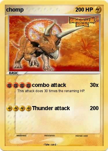 Pokémon chomp 250 250 - combo attack - My Pokemon Card