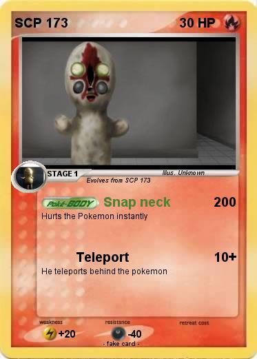 Pokémon SCP 173 156 156 - Snap neck - My Pokemon Card