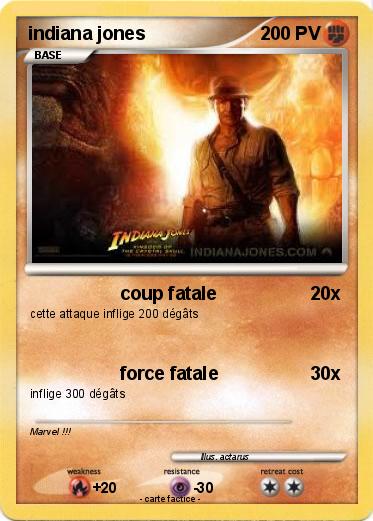 Pokémon indiana jones 60 60 - coup fatale - Ma carte Pokémon