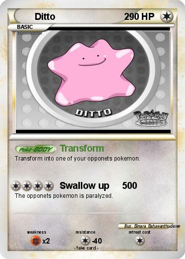 Pokémon Ditto 2 2 - Transform - My Pokemon Card
