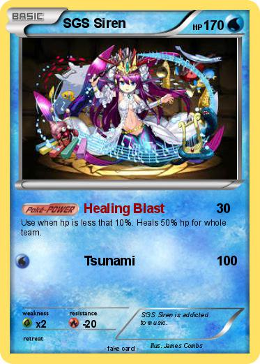Pokémon SGS Siren - Healing Blast - My Pokemon Card
